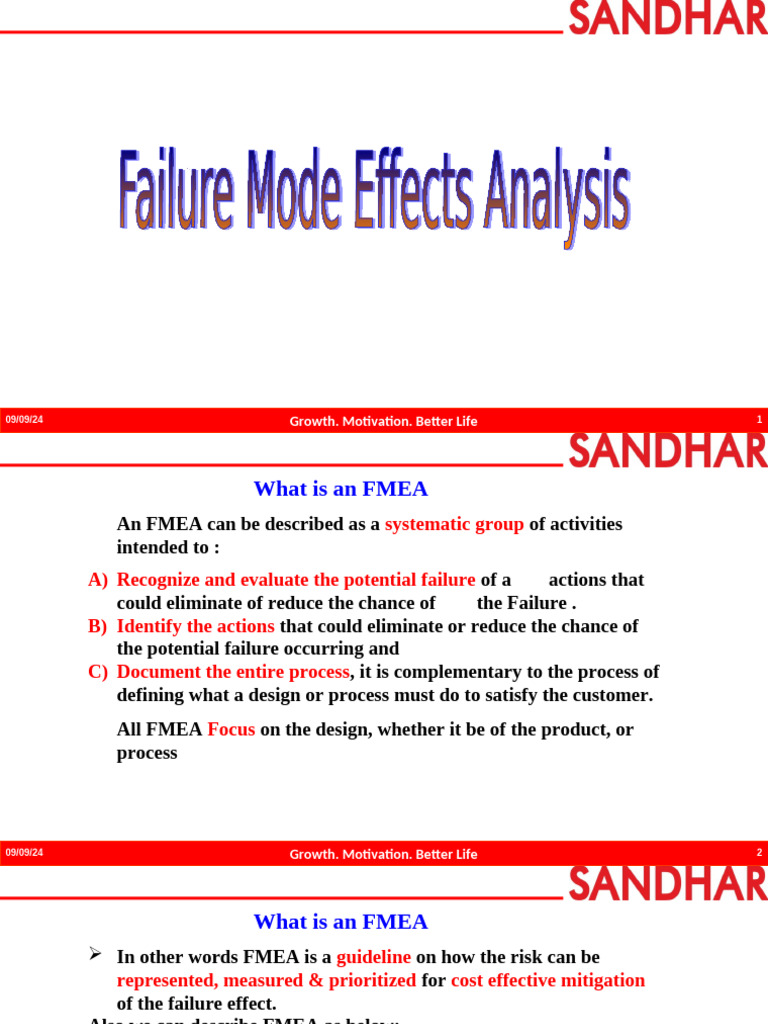 FMEA Training - 31!07!24 | PDF