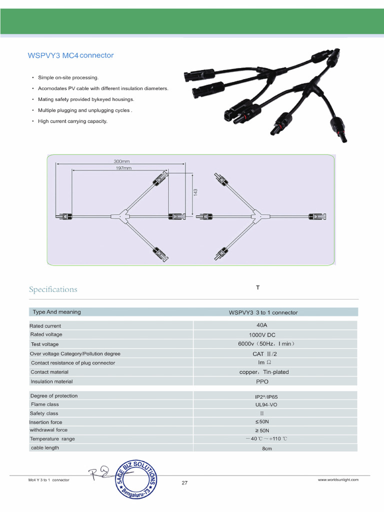Worldsunlight-MC4 Solar Connector | PDF