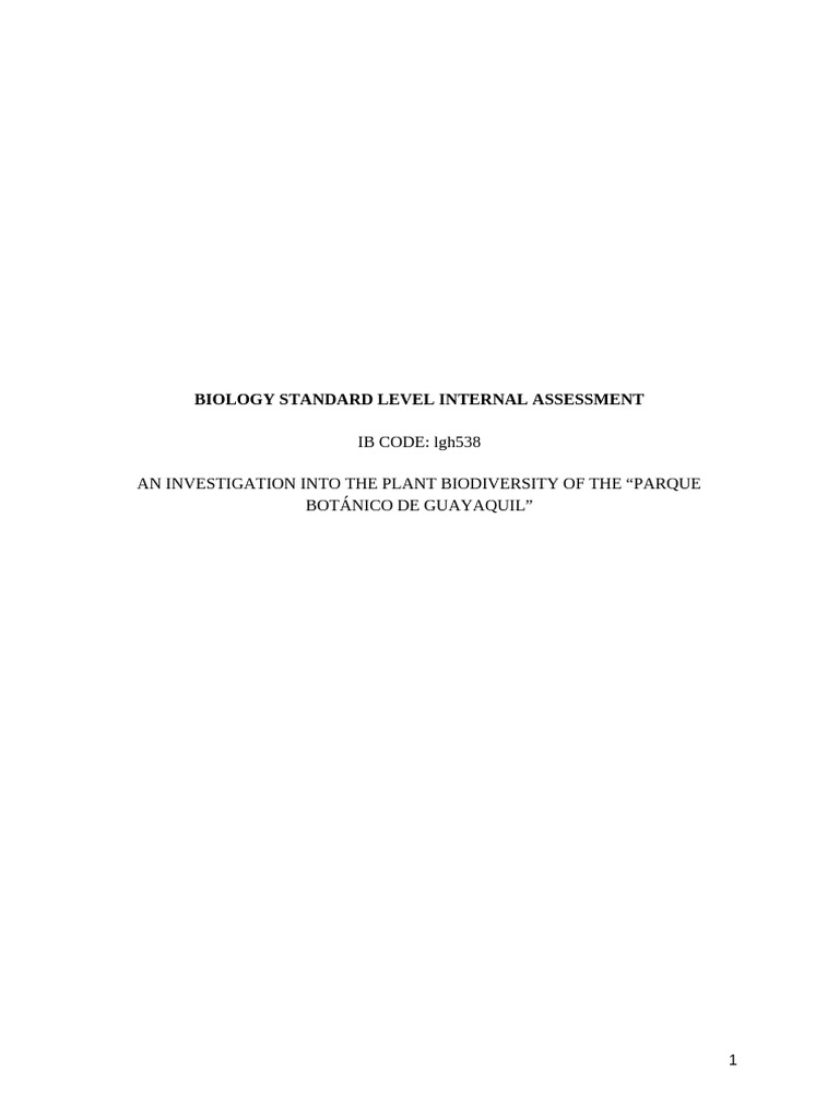 Internal de Biology Final | PDF