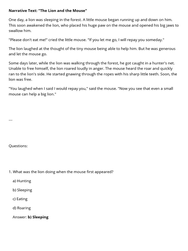 10 Multiple-Choice Questions Along With Answer Keys Based On A ...