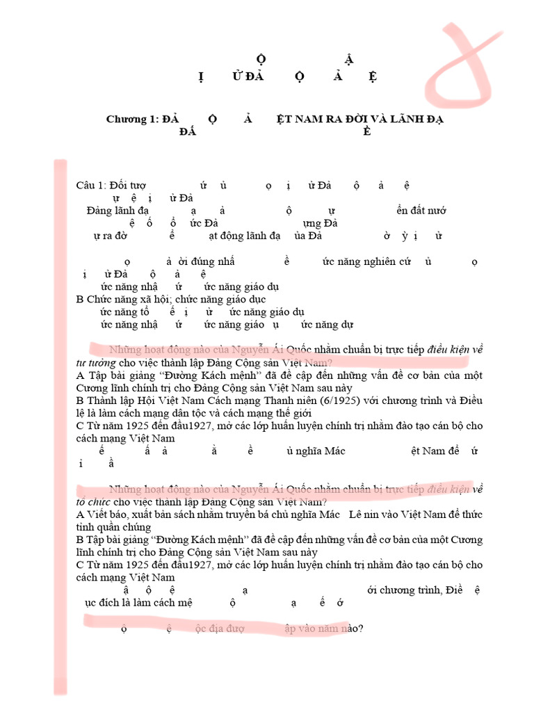 N I Dung On Tap LSĐ 2024 | PDF