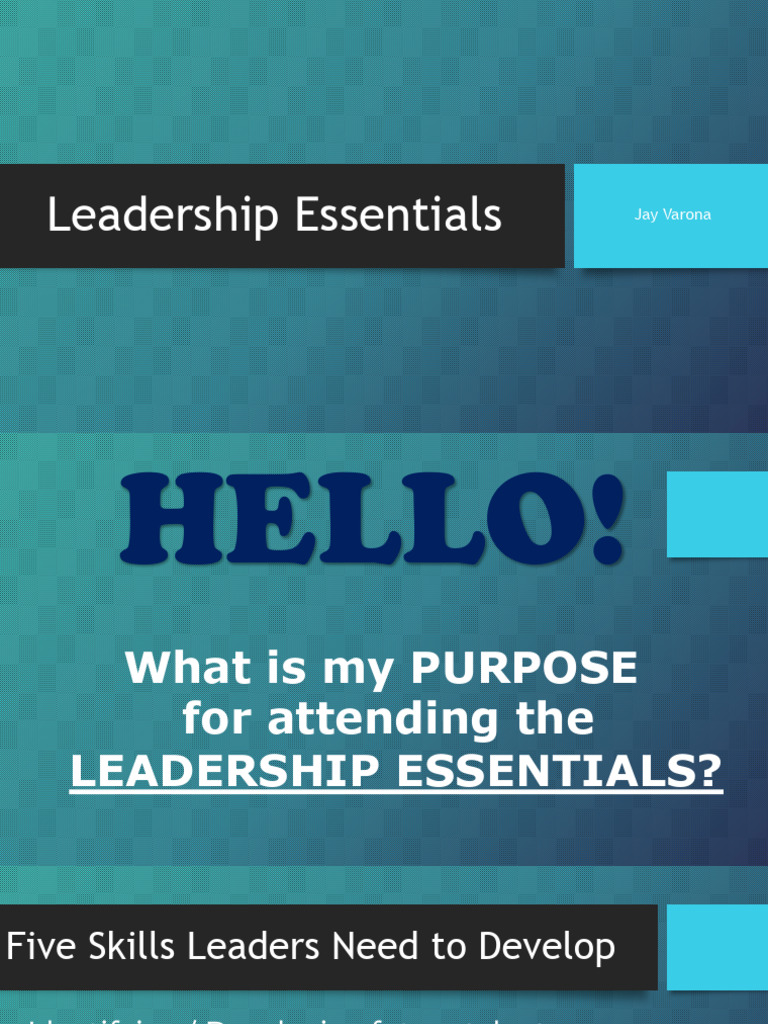 Leadership Essentials | PDF