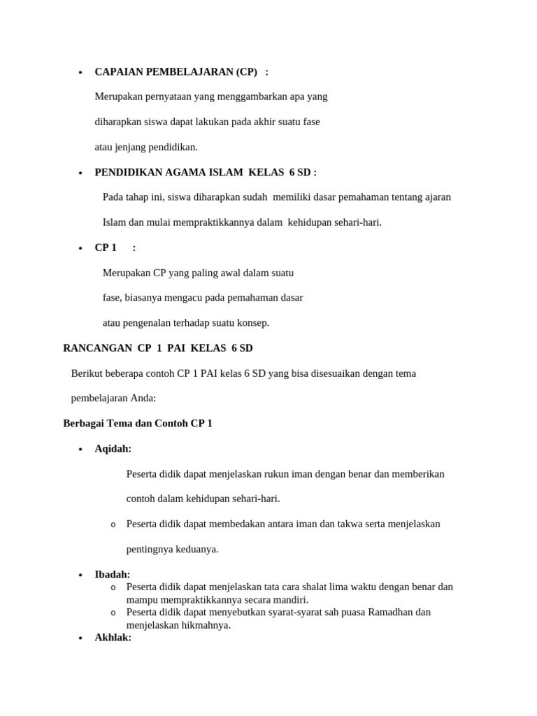 CP1 Kelas 6 Sester 1 | PDF
