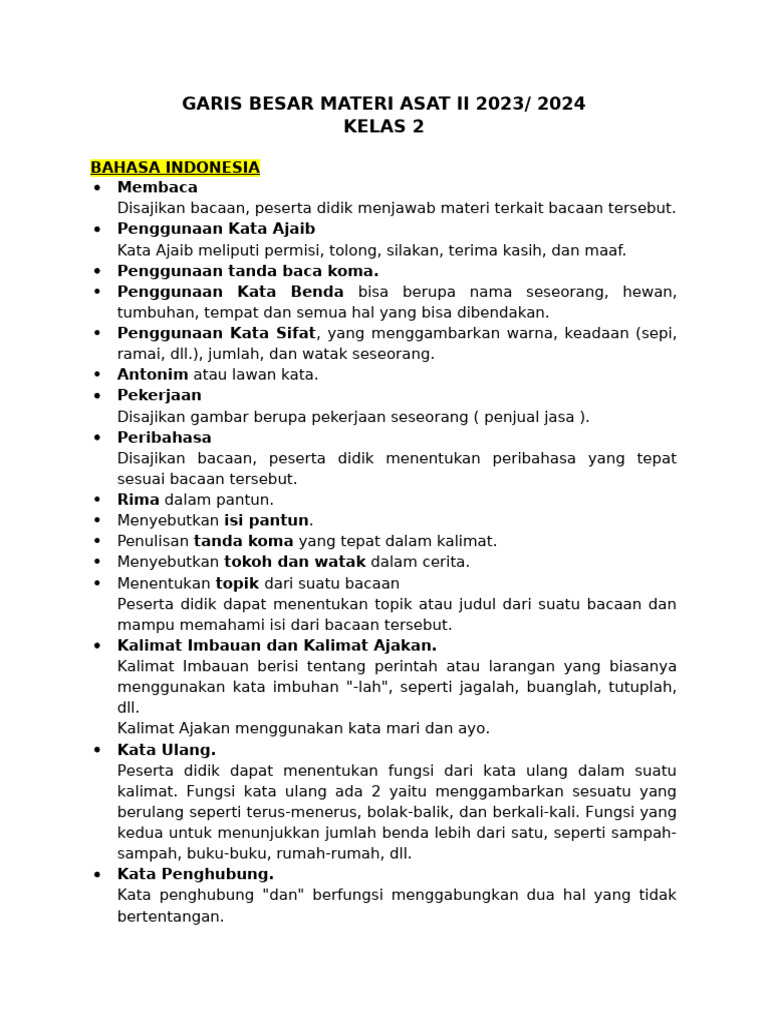 GARIS BESAR MATERI ASAT II-WPS Office | PDF | Java | Art
