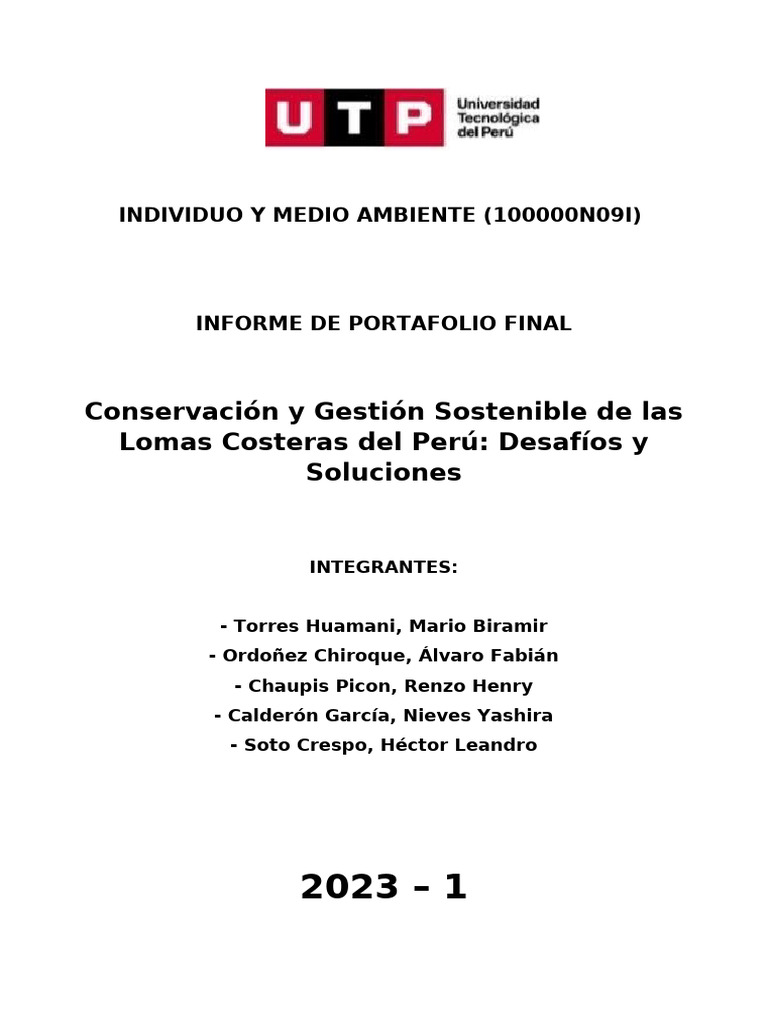 INDIVIDUO Y MEDIO AMBIENTE - Final | PDF