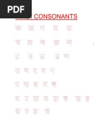 Hindi Consonants | PDF