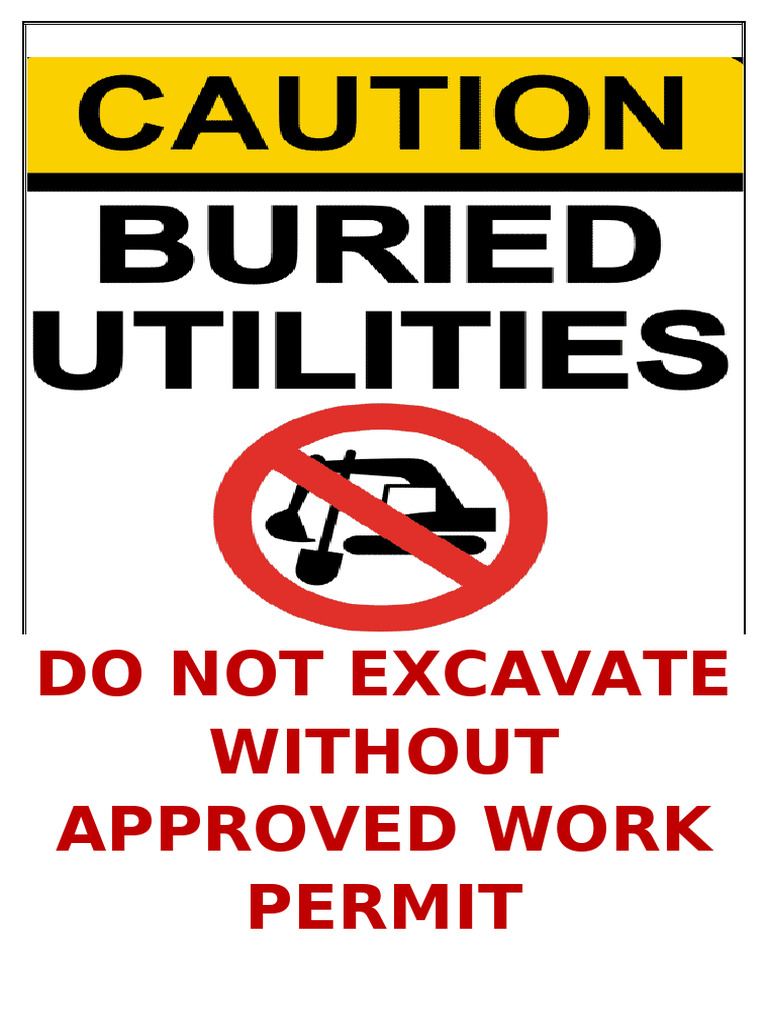 Do Not Excavate Without Approved Work Permit | PDF