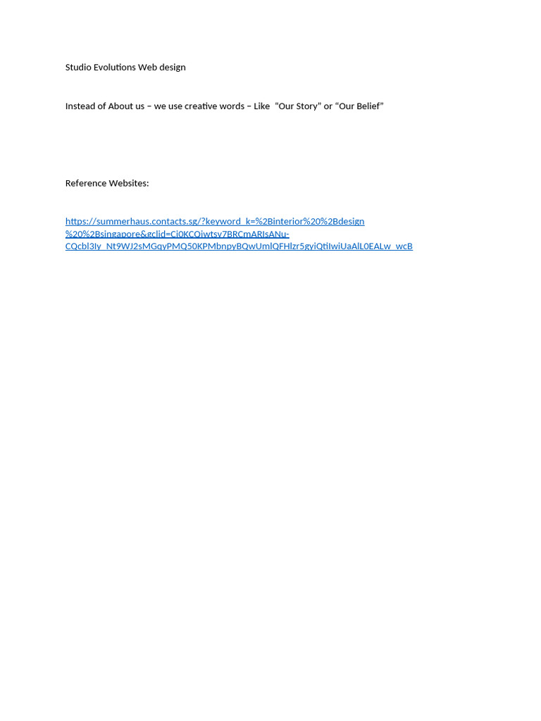 Studio Evolutions Web Design | PDF