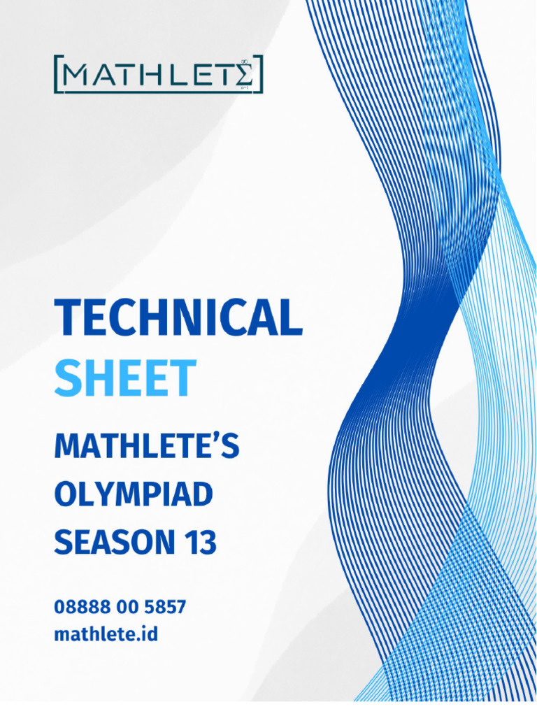 Technical Sheet Mathlete's Olympiad Season 13 | PDF