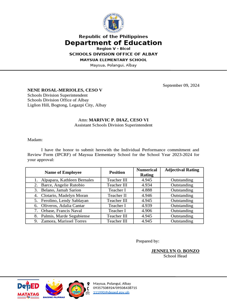 Transmittal eIPCRF 2024 | PDF
