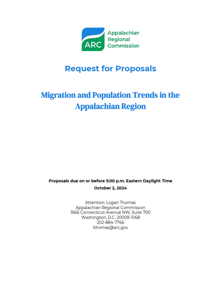 RFP Migration Population Report | PDF