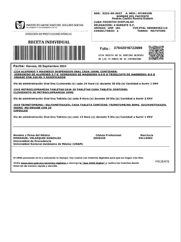 Receta-Imss-Editable-Pdf (1) 3 | PDF