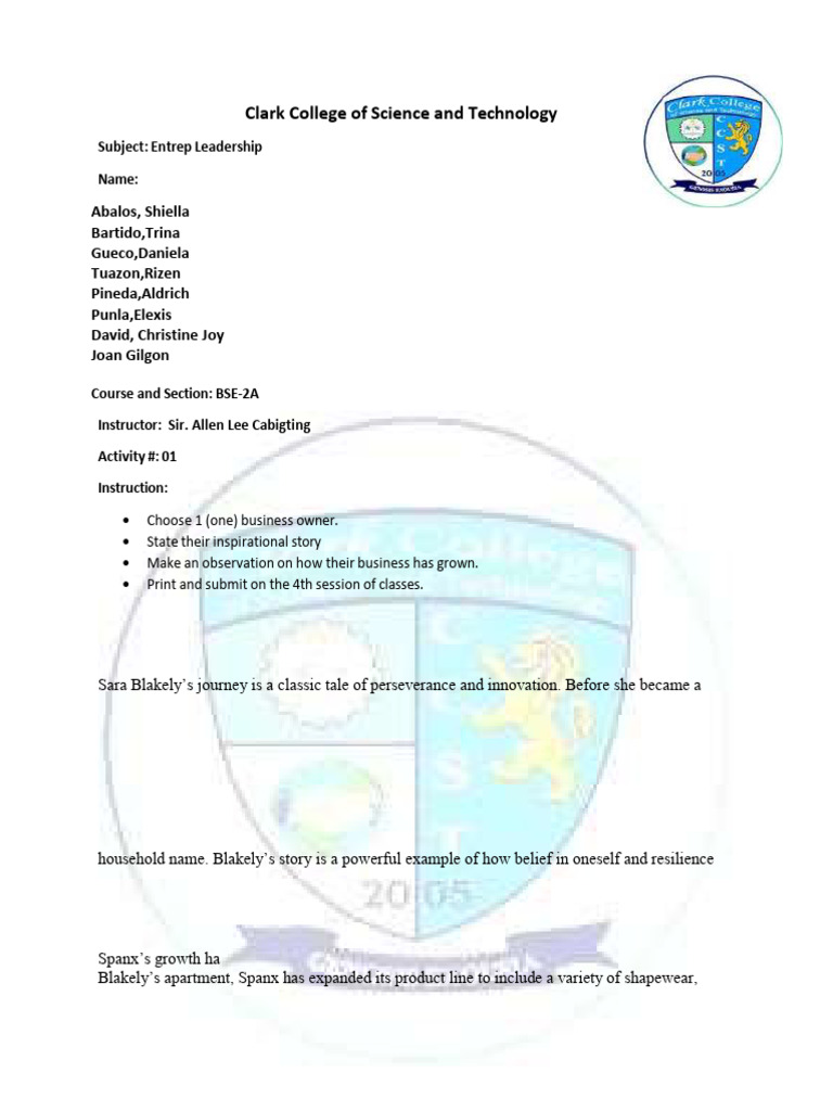 01 - Entrep - Activity-1 GROUP 2 | PDF