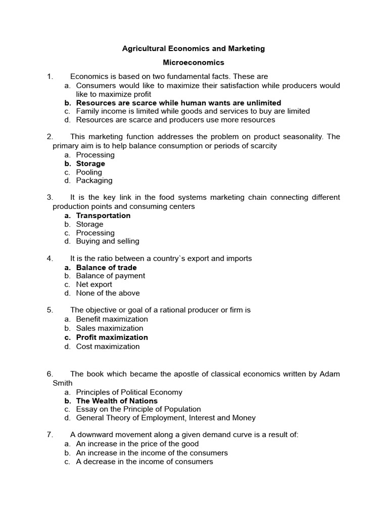 AG ECON Microeconomics | PDF | Economics | Interest