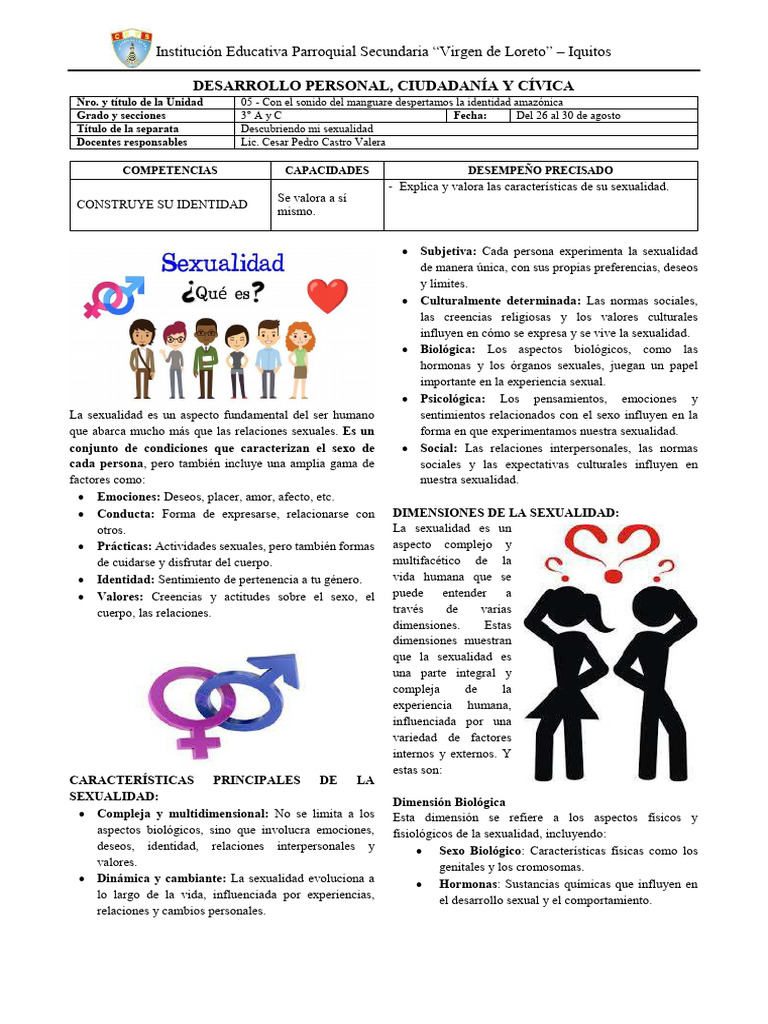 DPCC3 Separata 003 - Descubriendo Mi Sexualidad | PDF | La sexualidad humana | Ciencias sociales