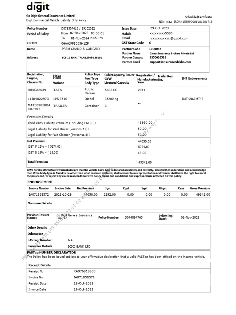 Prem Chand & Company: From To | PDF