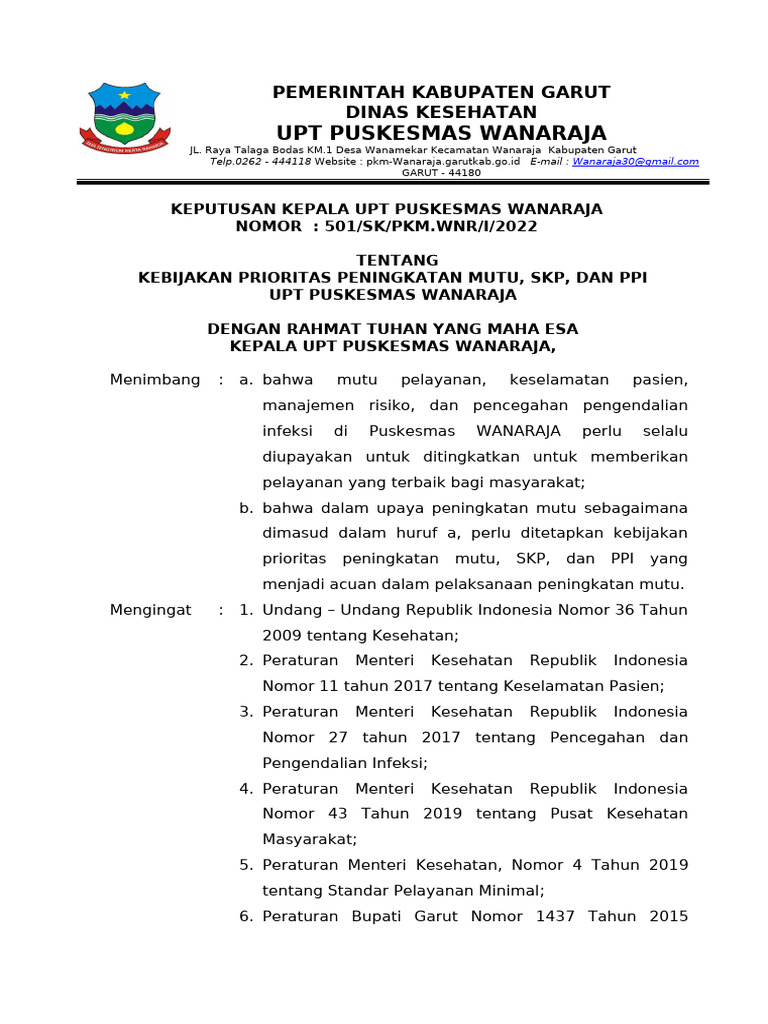 SK Program Mutu | PDF