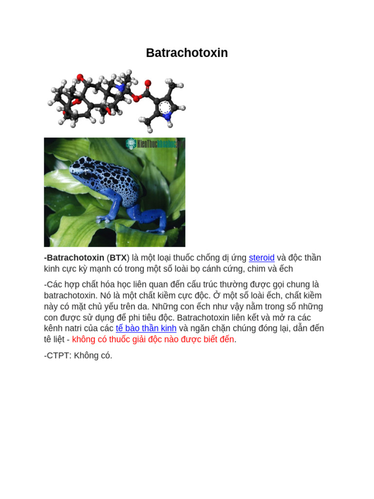 Batrachotoxin | PDF
