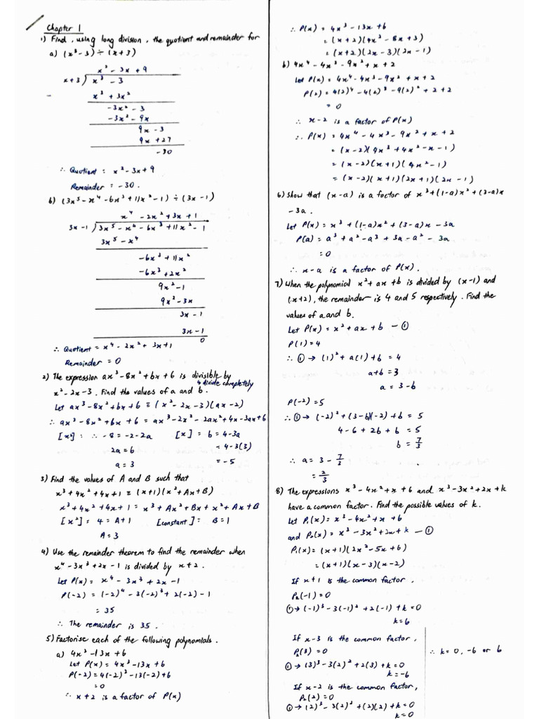 Sem 1 Maths T Q&A - EC | PDF