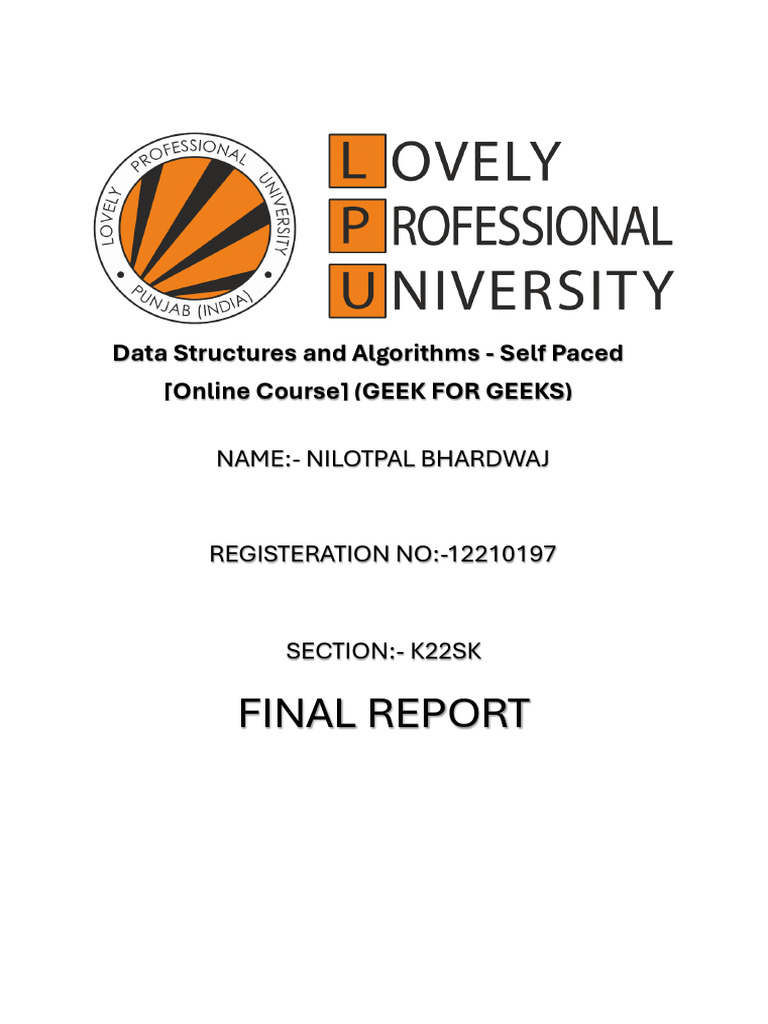 Final Report GFG | PDF