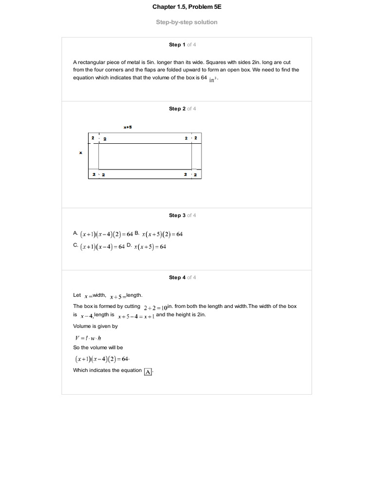 Step-By-Step Solution | PDF