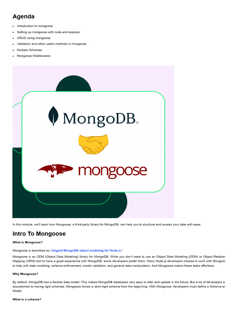 07 - Introduction To Mongoose | PDF | Mongo Db | Technology & Engineering