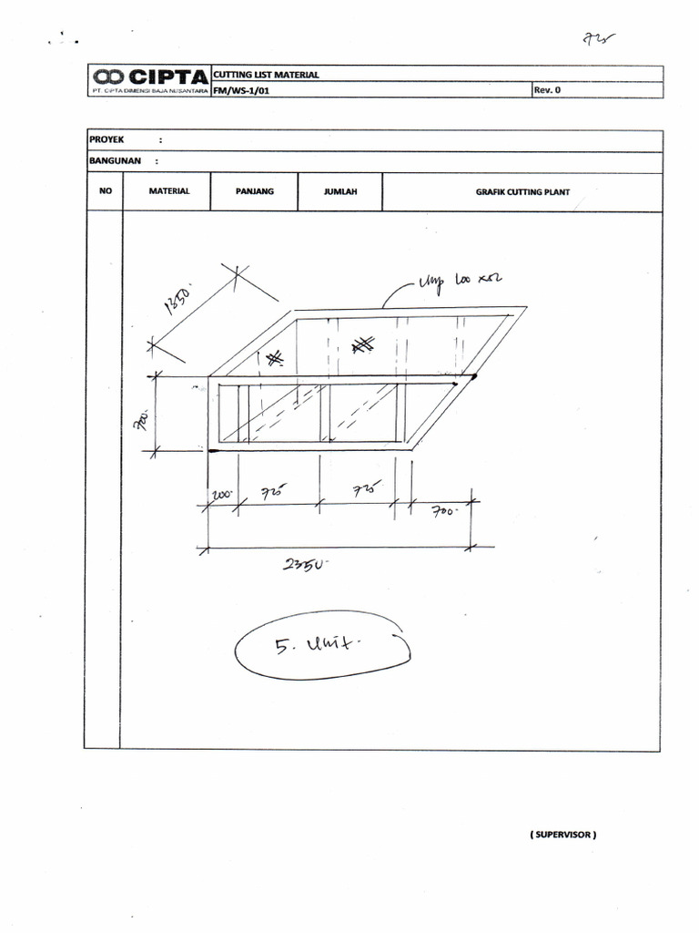 Cutting List Material | PDF