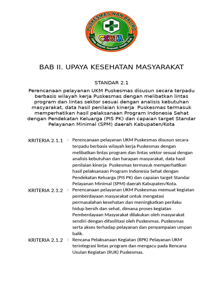 Pembatas Bab Akreditasi Bab Ii | PDF