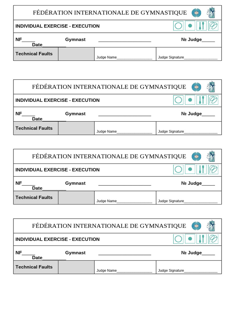 RGI E Judges-Form | PDF