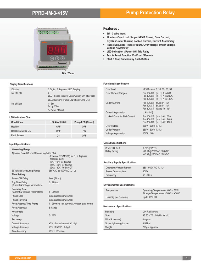 PPRD 4M 3 - Datasheet | PDF | Alternating Current | Relay