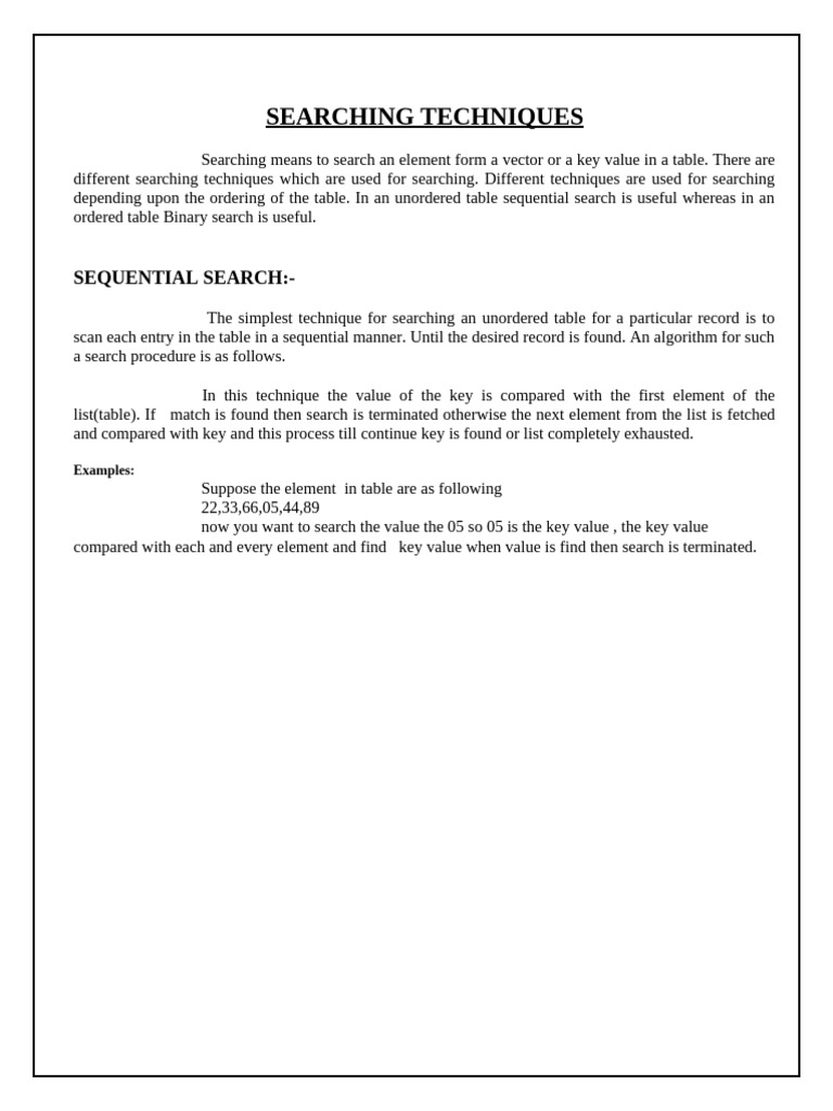 Searching | PDF | Computer Programming | Theoretical Computer Science Searching | PDF | Computer Programming | Theoretical Computer Science