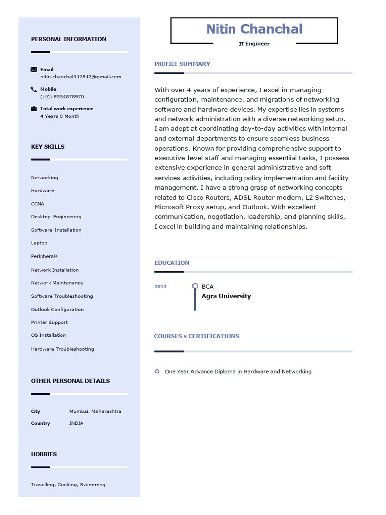Nitin Resume 2024 | PDF