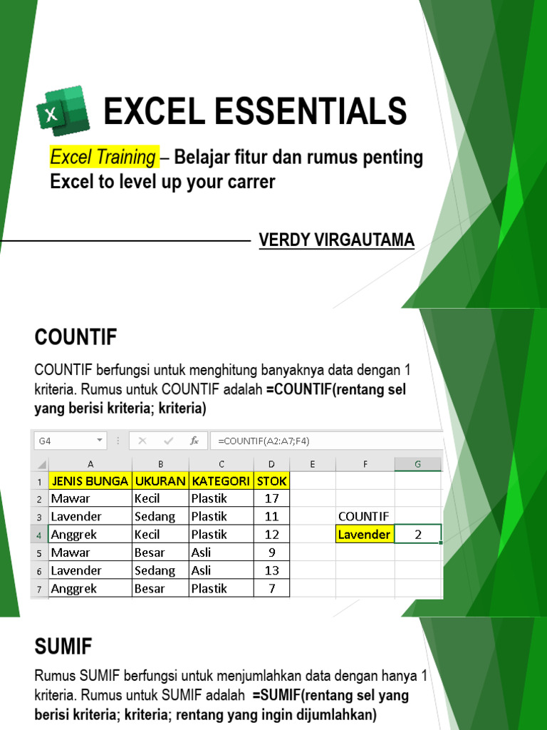 Excel Essentials by Verdy Virgautama | PDF