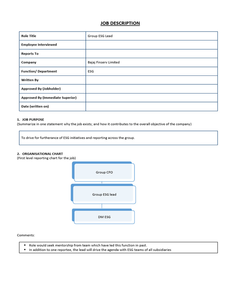 ESG Lead - JD | PDF | Governance | Business