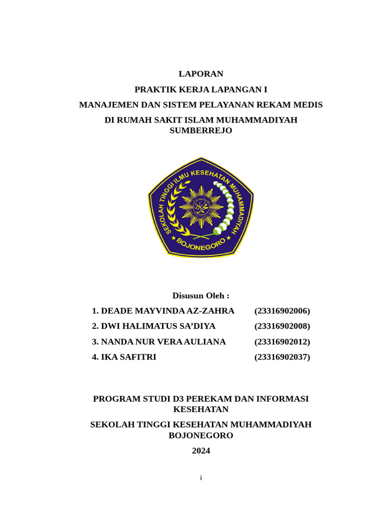 Laporan PKL Rev 2024 Rsim Sumberrejo (1) Revisi LM LM LM LM 07-09-24 Fikssss | PDF