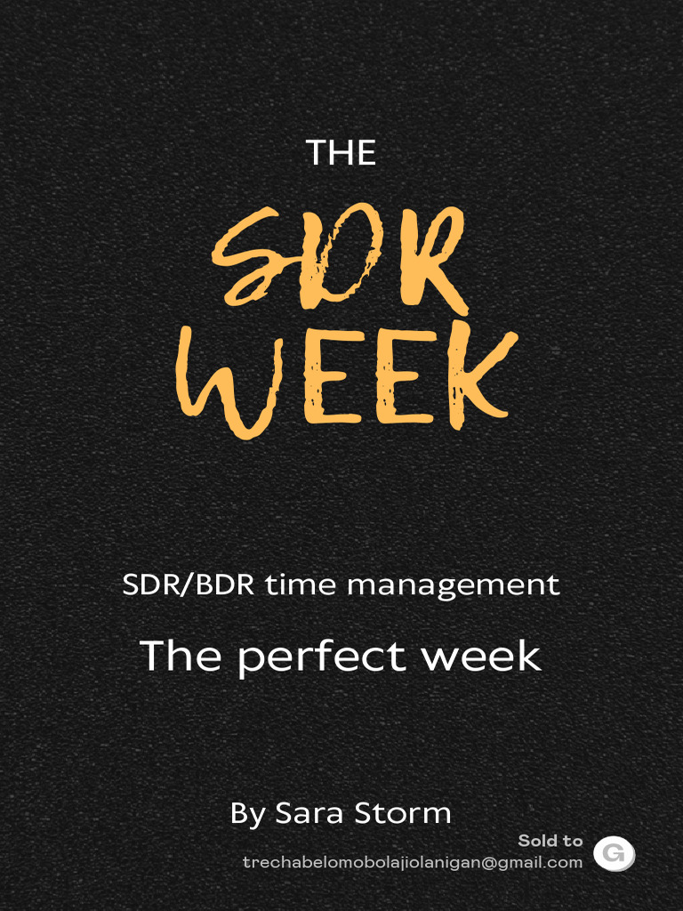 SDR BDR Weekly | PDF