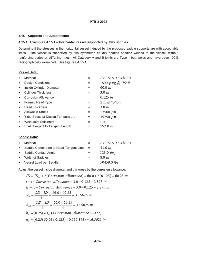 SA Grade Psig F in in in Elliptical in Psi Psi in | PDF