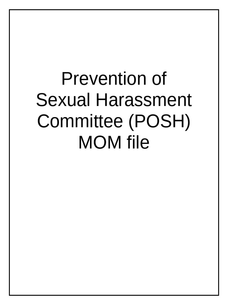 MOM - POSH Committee HB 24-05 | PDF