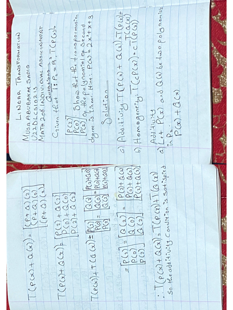 Linear Transformation Pdf