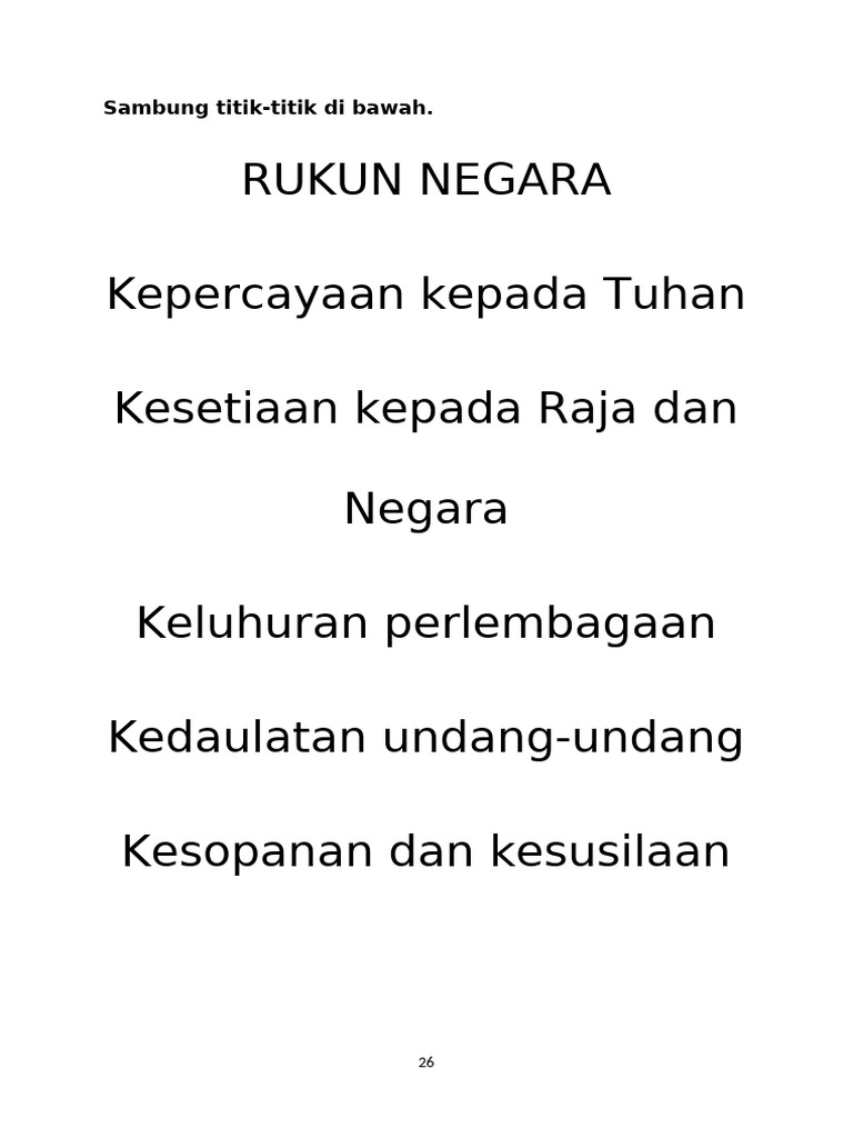 Lembaran Kerja 14 - Rukun Negara | PDF