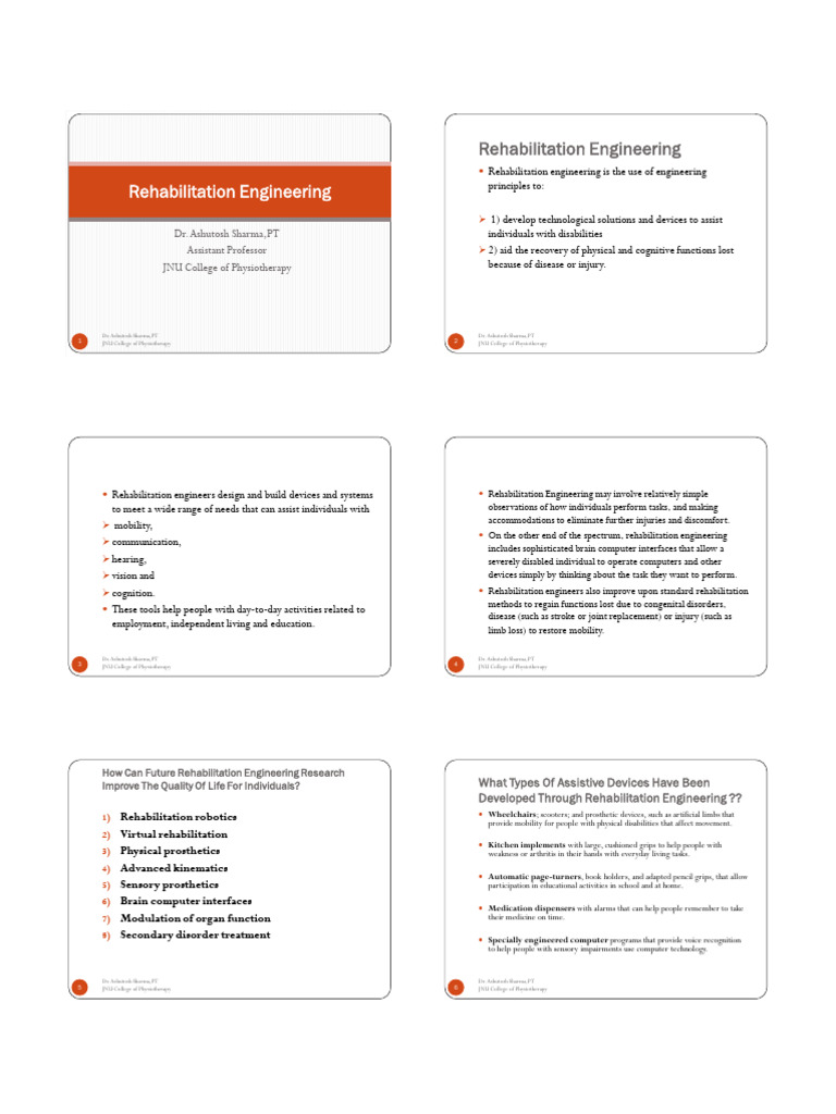 Rehabilitation Engineering | PDF