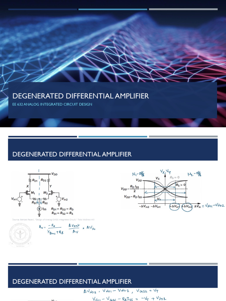 Degenerated Differential Amplifier | PDF
