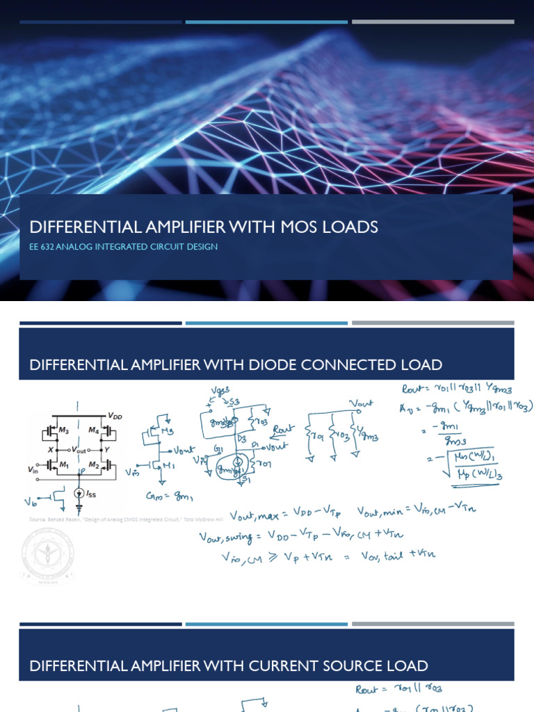 Differential Amplifier With MOS Loads | PDF