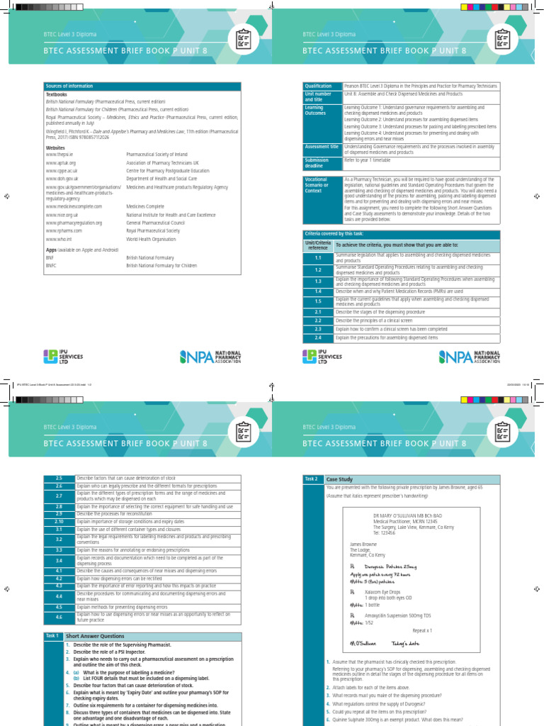 Book P Unit 8 Assessment | PDF
