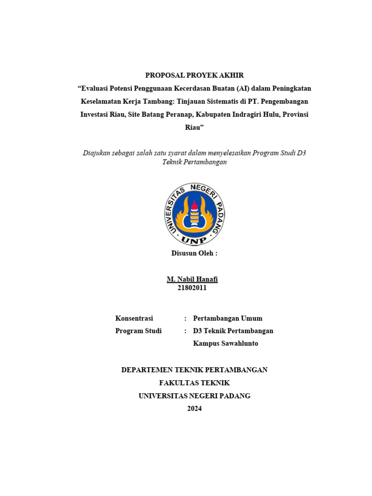 Proposal Proyek Akhir Nabil Rev | PDF