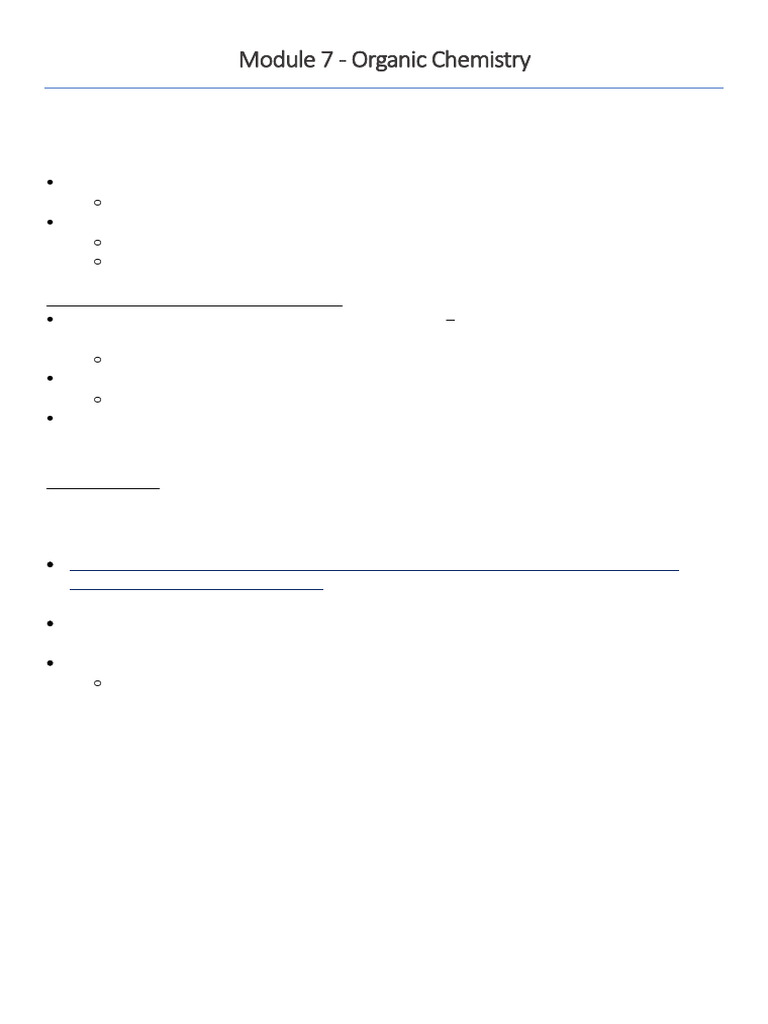 MODULE 7 - Organic Chemistry 1 | PDF