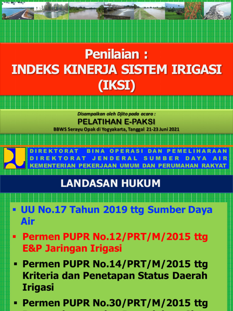 Materi Penilaian IKSI, BBWSSO - TGL 21-23juni 2021 - 1 | PDF