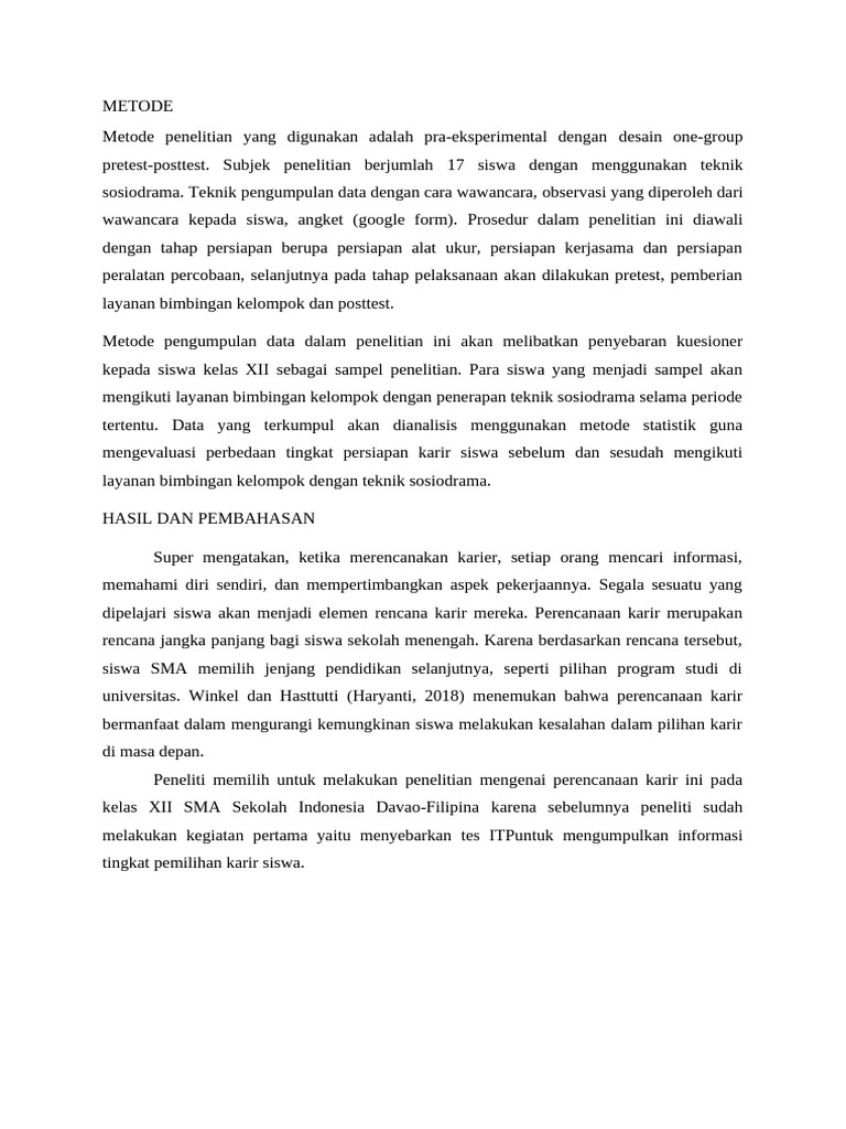 METODE Dan HASIL | PDF