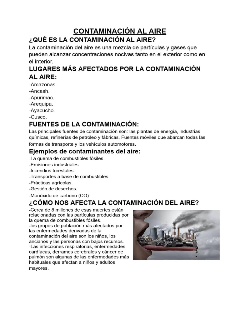Contaminación Del Aire | PDF