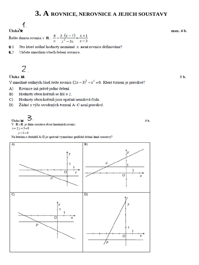 3 A Rovnice, Nerovnice | PDF